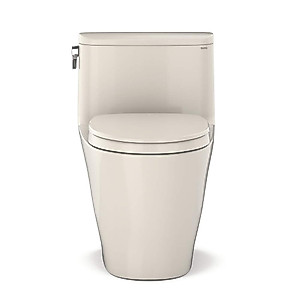 TOTO TMS642124CEFG12 Nexus 1.28 GPF One Piece Elongated Chair Height Toilet with Tornado Flush Technology - Seat Included Sedona Beige
