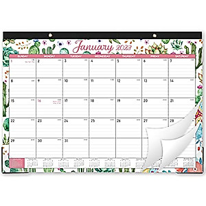 Desk Calendar 2023-2024 - Calendar 2023-2024 from January 2023 - June 2024,18 Months Monthly Desk Calendar, 17" x 12", Desk Pad, Large Ruled Blocks, To-do List & Notes, Best Desk Calendar for Organizing