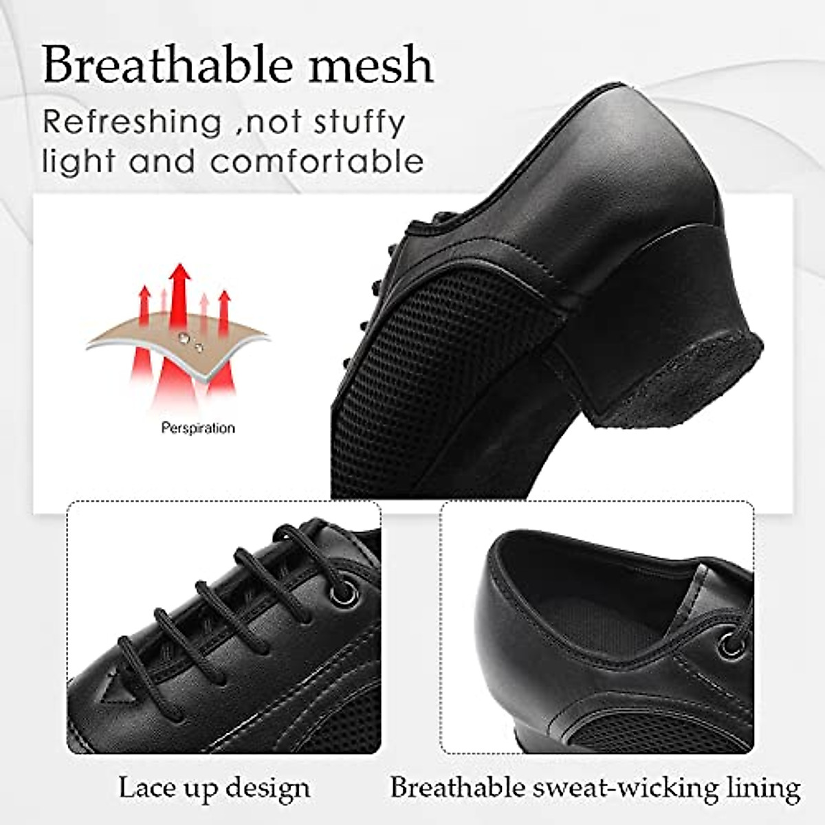 TINRYMX Women Ballroom Practice Shoes Standard Modern Teaching Professional Performance Latin Salsa Dance Shoes,US 5.5
