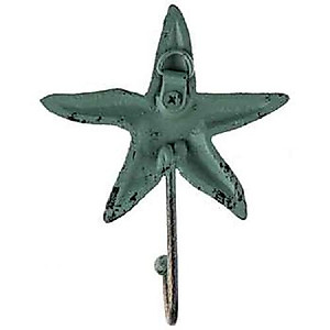 Starfish Metal Wall Hook Wall Hook Nautical Home Decoration 5 Inch Width