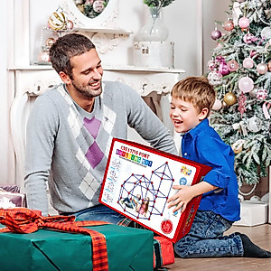 Fort Building Kit for Kids,STEM Construction Toys, Educational Gift for 4 5 6 7 8 9 10 11 12 Years Old Boys and Girls,Ultimate Creative Set for Indoor & Outdoors Activity,140 Pcs,Original