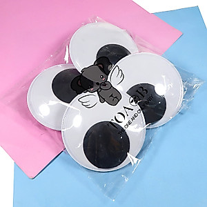 TOAOB 8pcs Giant Googly Eyes 4 Inch Plastic Wiggle Eyes with Self Adhesive White Googly Eyes for DIY Crafts Christmas Halloween Decoration