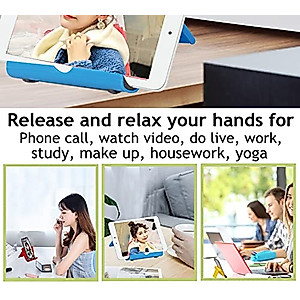 JUSDIQIR Cell Phone Stand for Desk 2 Pack Mobile Phone Holders Desktop Tablet Stand, Foldable Phone Dock Universal Adjustable Tablet Stand for Desk Compatible with Cell Phone Support