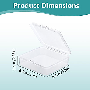 Koceci 6 PCS Small Plastic Containers with Lids, Bar Soap Travel Case, Clear Plastic Beads Storage, Desk Pet Containers, Bobby Pin Holder, Craft Storage Box (Transparent)