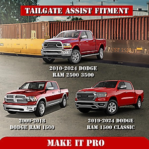 KitsPro Truck Tailgate Assist for Dodge Ram 1500 All Models 2009-2018, 1500 Classic Models 2019-2024, and 2500 3500 All Models 2010-2024 Truck Accessories Tailgate Damping Strut, Pack of 1