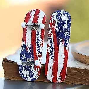 Puerkasito Fingerboard Finger Skateboard Wooden Fingerboard Pro Fingerboard Handboard Skateboard Finger Boards Set 30mm X100mm