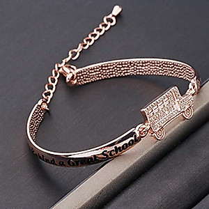 ENSIANTH Bus Driver Bracelet Behind a Great School is An Awesome Bus Driver Bracelet (RG-Bracelet)