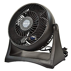 Comfort Zone CZHV8T 8” 3-Speed, Wall-Mountable Table Fan with 180-Degree Adjustable Tilt, Black