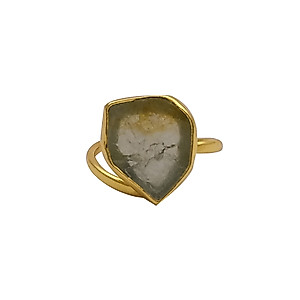 El Joyero Gold Plated Labradorite Adjustable Ring | 10x15 Mm Stacking Ring Jewelry | Fancy Shape Handmade Gemstone Ring | Gift For Her 2116 6