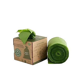 Pack of 100 Ecoway Compostable Garbage Bags | Trash Bags | Bin Liners | Litter Bags | Biodegradable Bags | Eco-friendly Bags | Environmentally Friendly Bags | Disposal Bags