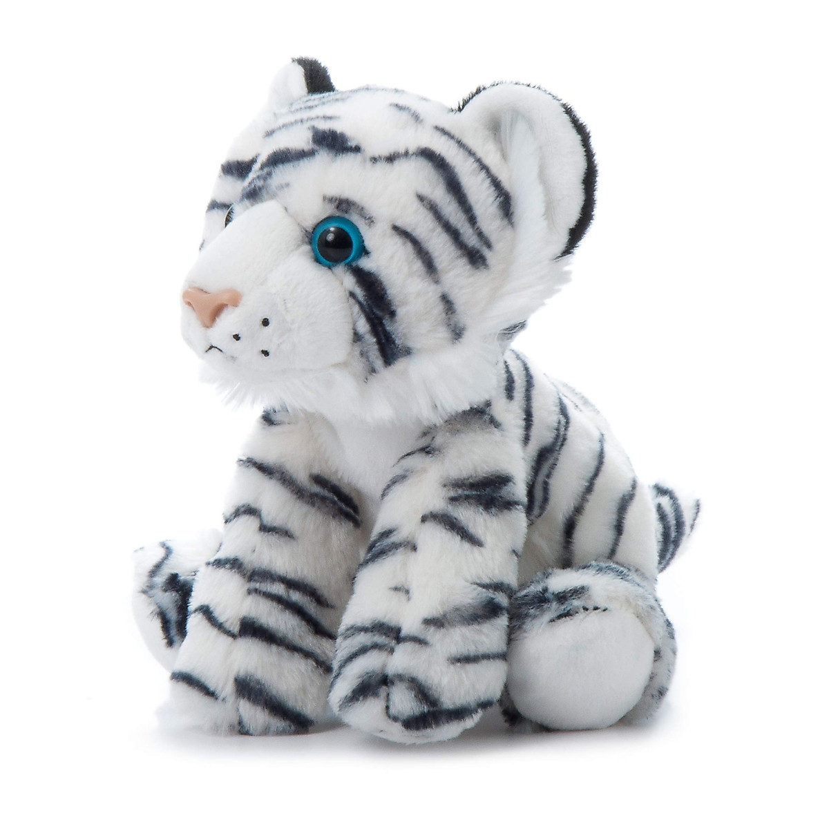 The Petting Zoo Tiger Stuffed Animal, Gifts for Kids, Wild Onez Zoo Animals, White Tiger Plush Toy 9 inches