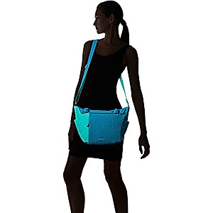 Vera Bradley Women's Microfiber Hadley on the Go Satchel Purse, Bahama Bay and Turquoise Sea, One Size