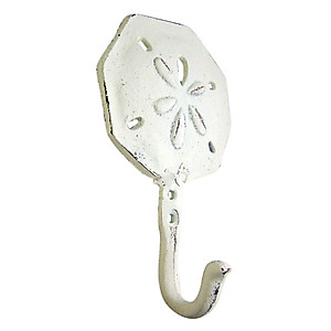 Sand Dollar Cast Iron Wall Hook 6 1/2 Inch (Set of 3)