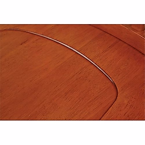 BOWERY HILL Traditional Solid Wood Armless Office Chair in Medium Brown