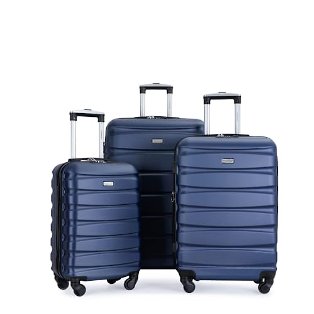 Travelhouse Luggage Sets, Expandable Hardside Suitcases 24in/28in, Carry on 20in,3 Piece Set Travel Luggages Clearance with Double Spinner Wheels TSA Lock Lightweight (Blue)