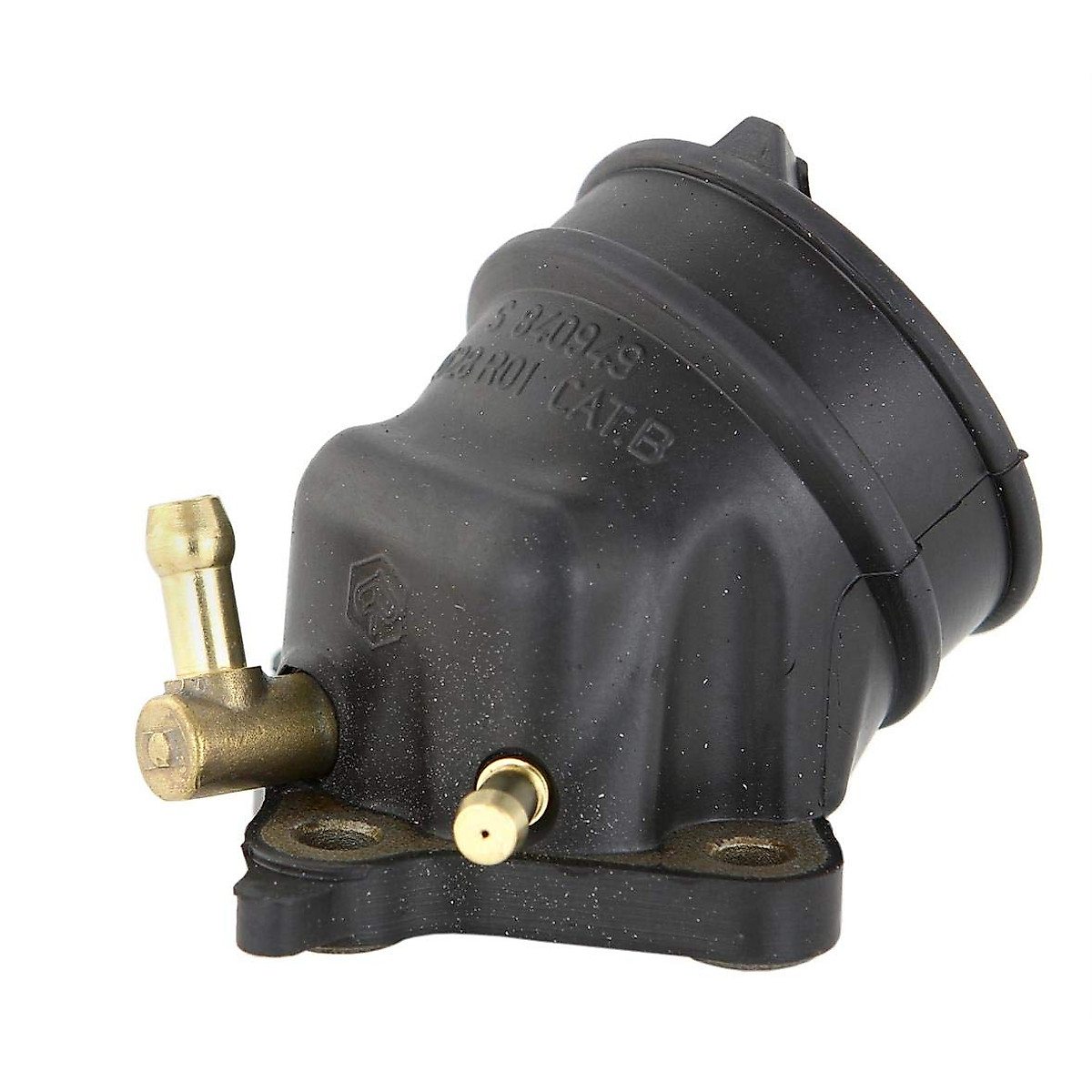 B016579 OEM Rubber Carburetor Inlet INTAKE MANIFOLD with Two Vacuum Connections for VESPA GT GT L GTS GTV, PIAGGIO Beverly X8 X9 XEvo, APRILIA Atlantic 125cc - 250cc OEM# 840949, AP8575043, B016579