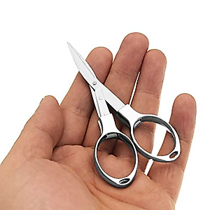 2 Pieces Home Office Travel Folding Scissors, Stainless Steel Telescopic Cutter, Safety Portable Travel,Folding Safety Scissors Trip Scissors