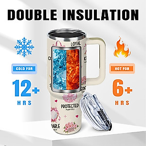 NIAXAUYT Christian Dance Gift, 40 Oz God Says I Am Dancer Tumbler With Handle, Christian Gifts for Girls/Women, Inspirational Religious Birthday Gifts for Dancer Bible Verse Cup, Ballet Dance Gifts