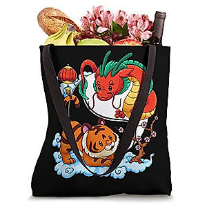 Yin Yang Dragon Tiger Chinese Martial Arts Symbol Asian Tote Bag