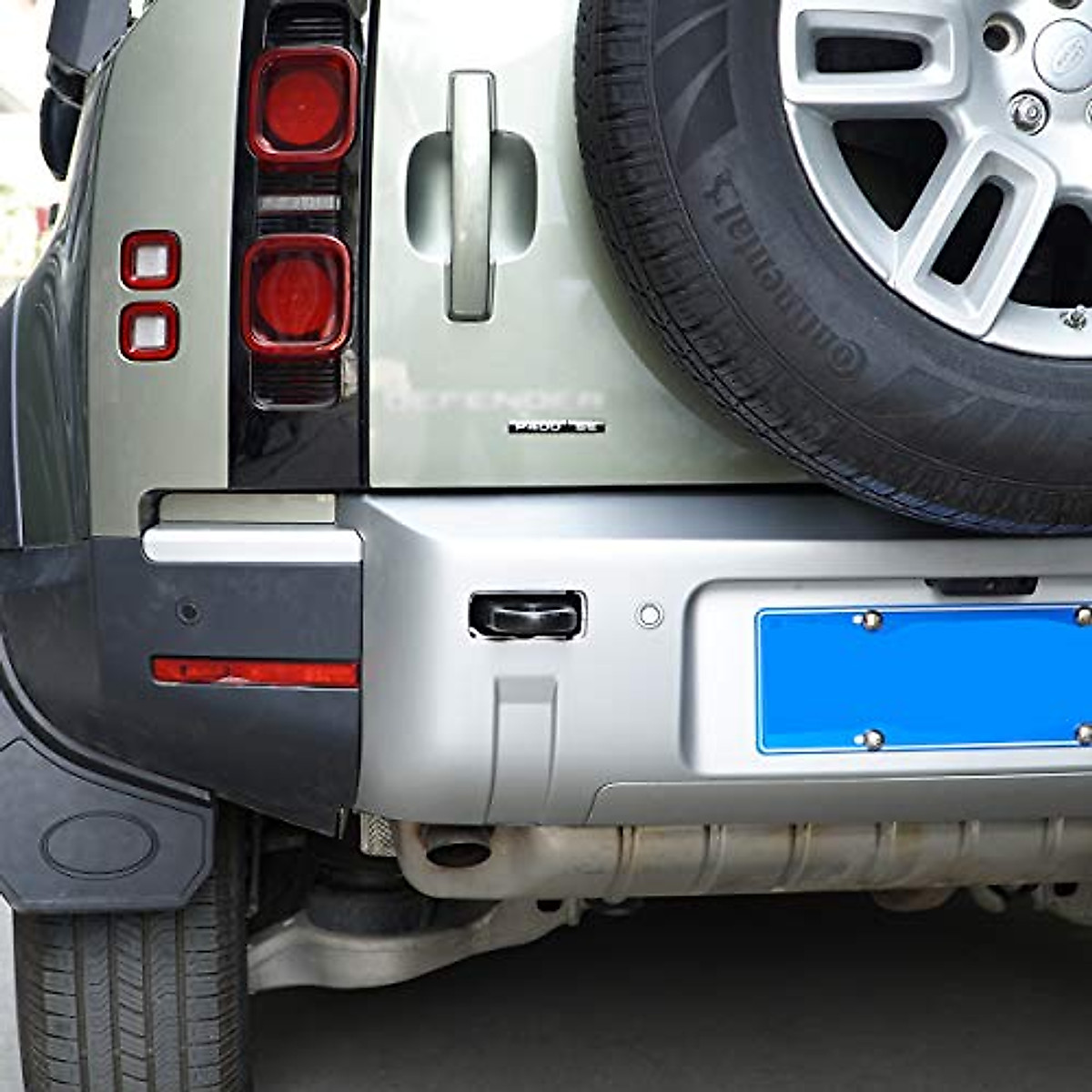 Aluminum Alloy Iron Rear Bumper Tow Hook Rescue Accessories 2PCS for Land Rover Defender 110 2020-2022 (Black)