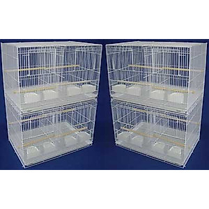 Brand New Lot of Four Bird Breeding Cage 30x18x18 Divider-WHITE