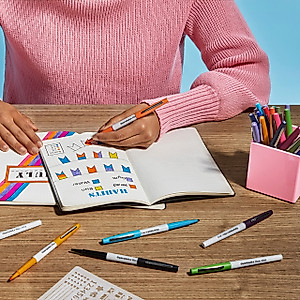 Paper Mate Flair Felt Tip Pens, Bold Tip (1.2 mm), Assorted Colors, 12 Count