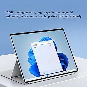Tangxi 12.3in Laptop,3K Touch Screen 2880x1920 HD 2 in 1 Laptop with Magnetic Detachable Keyboard for Windows11,LPDDR4 12GB 256GB SSD,for Intel J4125 Quad Core CPU