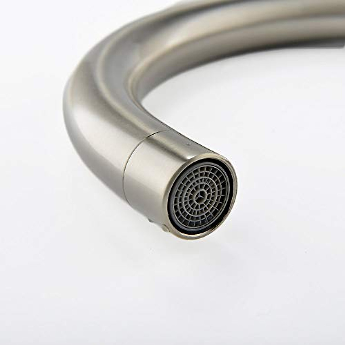 Comllen Brushed Nickel Single Hole Bar Sink Faucet, Modern Stainless Steel Single Handle Bar Faucet Brushed Nickel, 360 Degree Swivel Hot and Cold Outdoor Kitchen Sink Faucet