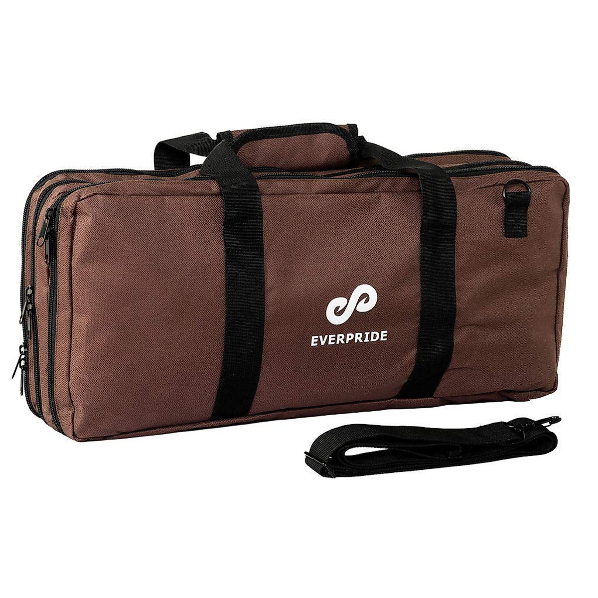 EVERPRIDE Knife Bag PLUS Knife Edge Guard Set (10-Piece Set) Heavy Duty Chef Bag Holds 20 Knives and Kitchen Utensils - Felt-Lined and BPA Free Knife Sheath Set – Knives Not Included