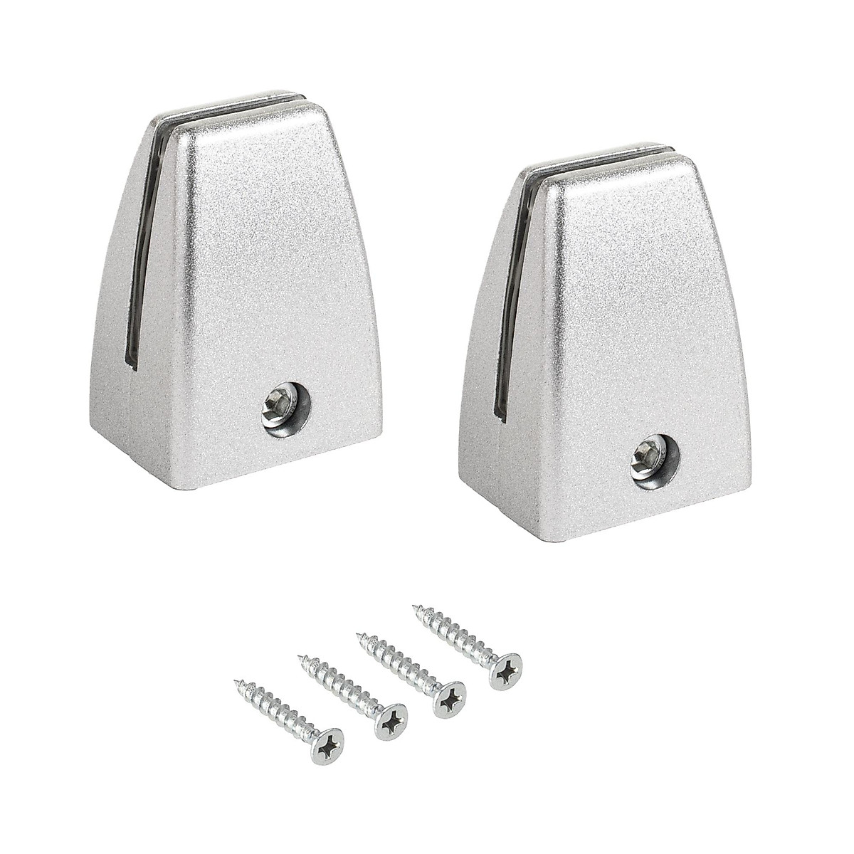 Aluminum Desk Partition Clamp for 1/8" to 1" Thick Panels (Pack of 2)