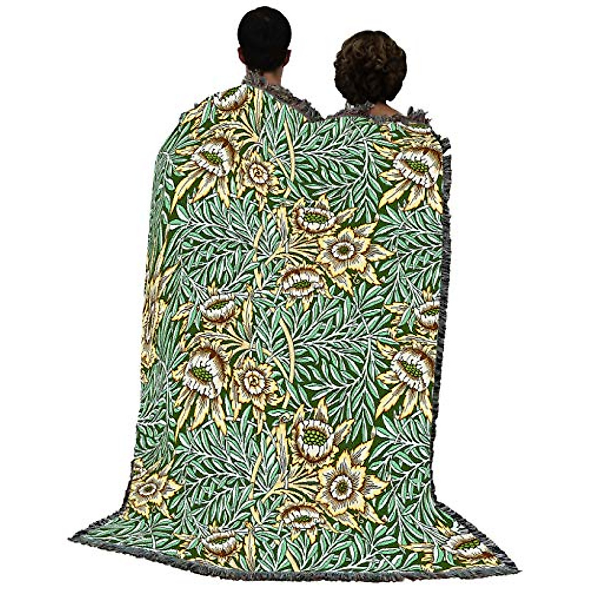 Pure Country Weavers William Morris Tulip and Willow Bay Blanket - Arts & Crafts - Gift Tapestry Throw Woven from Cotton - Made in The USA (72x54)