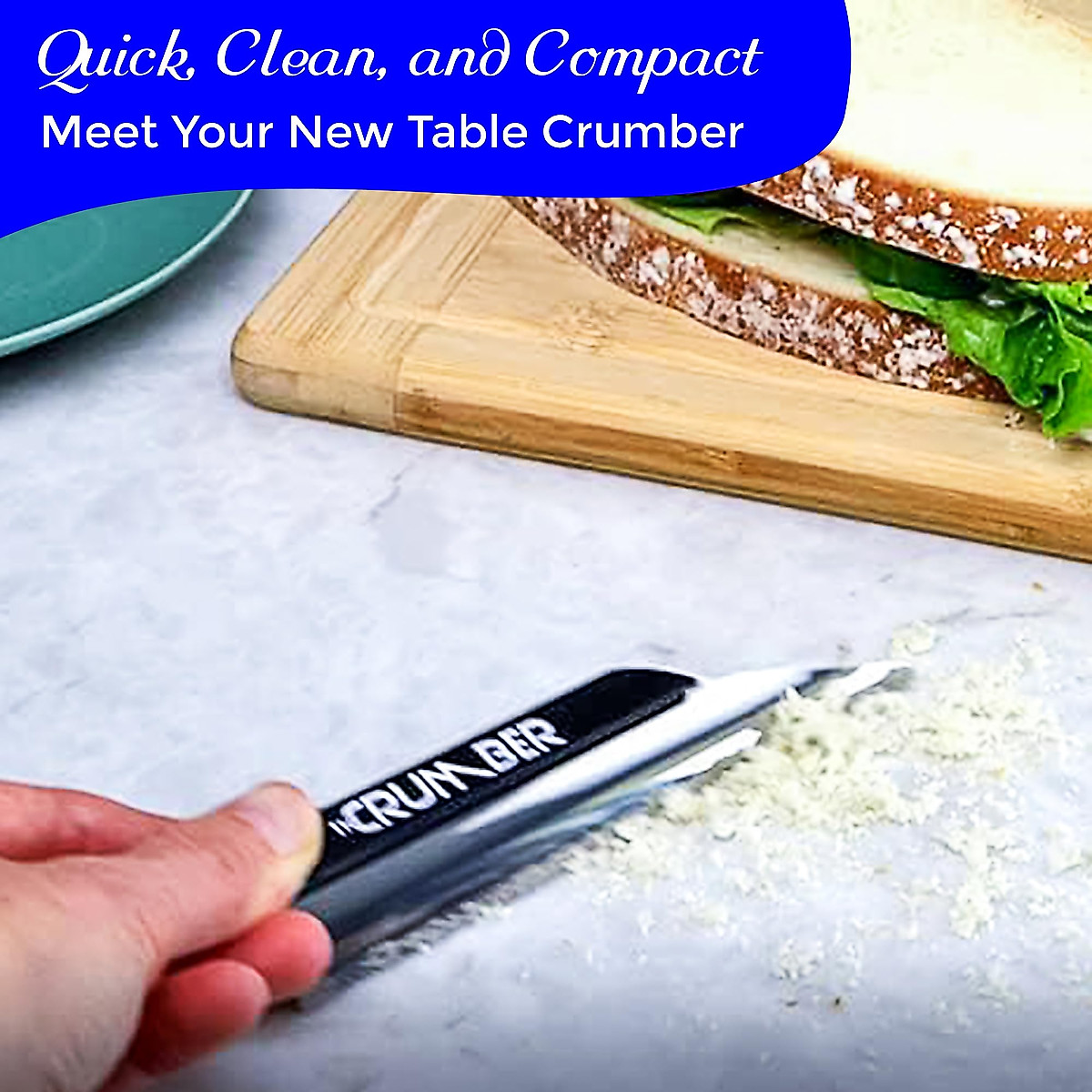 THECRUMBER The Crumber | Crumb Catcher | Crumber Tool | Restaurant Grade Quality | Stainless Steel Crumber Blade | Crumbers for Servers, Waiters, and Waitresses | Crumb Catcher