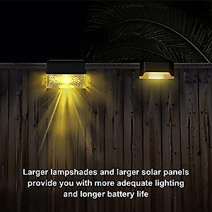 LETRY Solar Deck Lights, Solar Step Lights Outdoor, Warm White/Color Changing Solar Fence Light for Patio Garden Yard (12pack)
