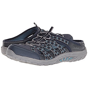 Skechers Women's Reggae Fest-Marlin-Fisherman Open Back Mule Relaxed Fit & A/C Memory Foam Water Shoe, Navy, 9 M US