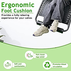2 Pack Zero Gravity Chair Cushion for Foot Rest, Universal Oversized Folding Loungers Anti Gravity Recliners Outdoor Chaise Patio Lawn Camping Chairs Footrest Padding for Outside