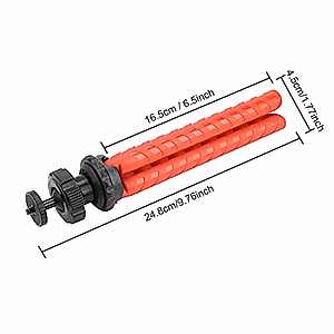 Foldable Tripod, Action Camera Tripod, Portable for Small Size Action Cameras for Mobile Phone Mirrorless Camera Outdoor(red)