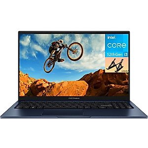 ASUS Vivobook 15 Laptop 2023 , 15.6" Full HD Display, Intel Core i3 1215U(Up to 4.4GHz), 12GB RAM, 512GB SSD, Intel UHD Graphics, Wi-Fi, Bluetooth, Business Thin and Light Notebook, Windows 11 S