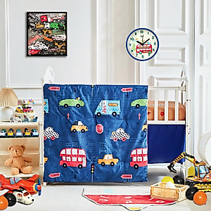 3 Pieces Pinch Pleated Summer Crib Bedding Set Silk Satin Solid Color Gray Cute Baby Comforter with Ruffle Fringe Unisex Pintuck Crib Fitted Sheet with Pillowcases for Boys and Girls