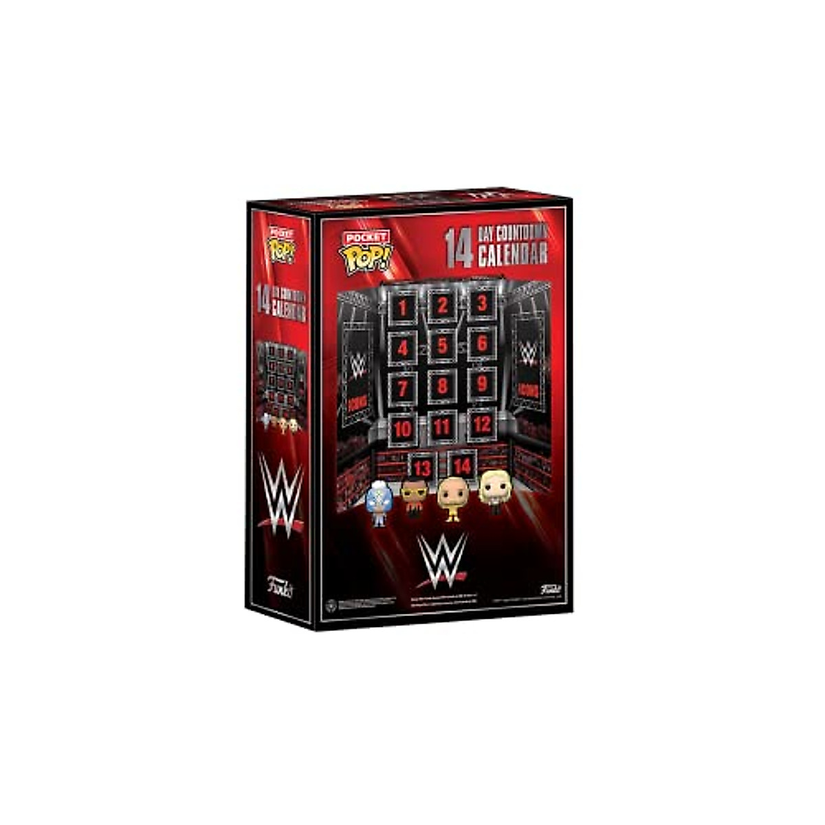 Funko Countdown Calendar: WWE - 2023 14 Days - Featuring Hulk Hogan, Chyna, Jerry Lawler®, Bret Hart and More - Advent Calendar - 13 Days of Surprises - Collectable Vinyl Mini Figures - Mystery Box
