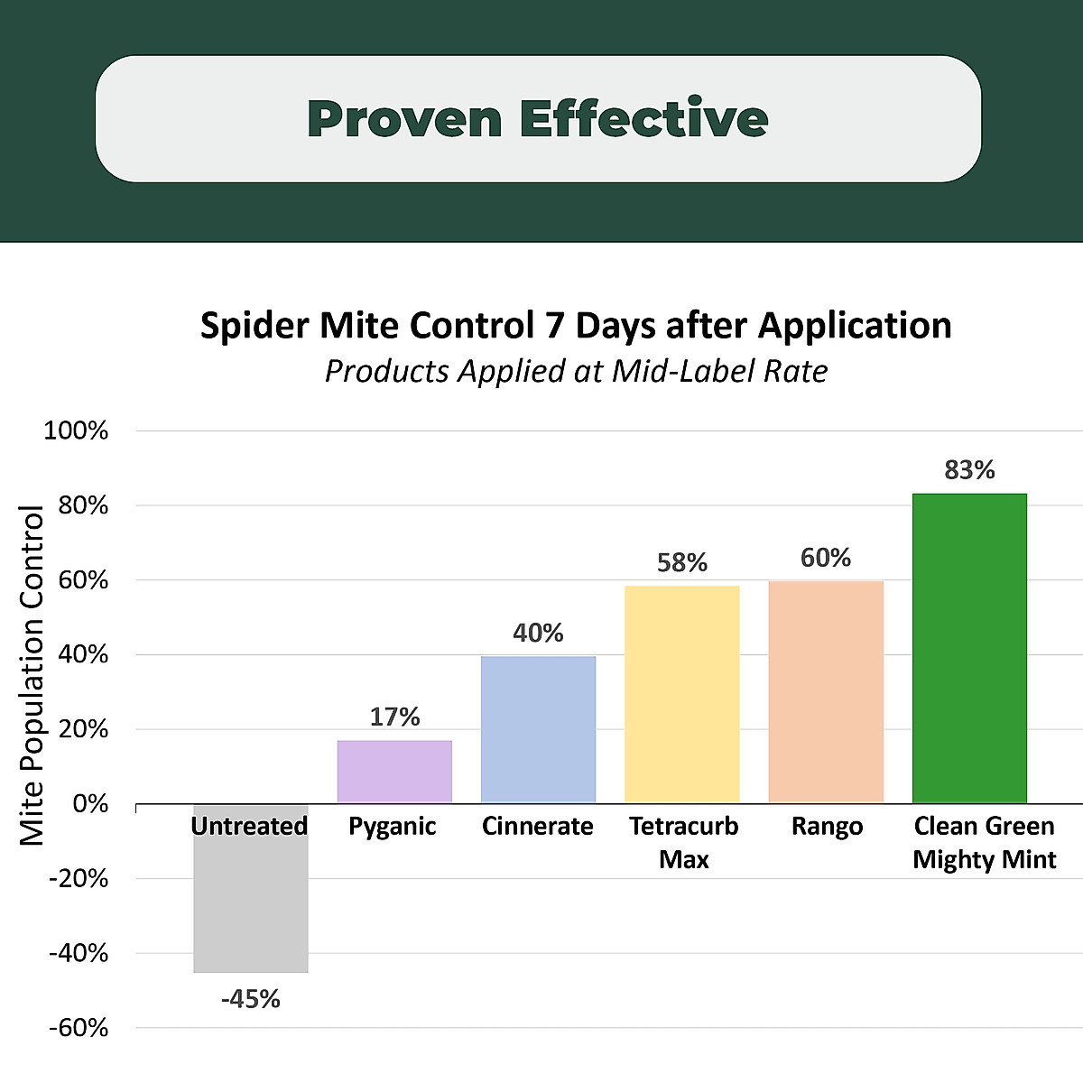Clean Green Miticide - Effective 16oz Organic Insecticide