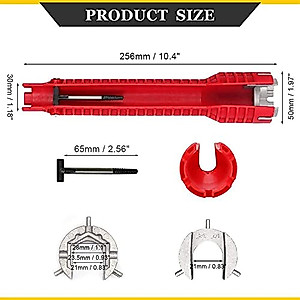 dsdzkj 8-in-1 Sink Wrench, Basin Wrench is a Multi-purpose Tool for The Kitchen, Bathroom, Toilet, and Narrow Space Under