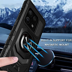 Ailiber Compatible with OnePlus 10 Pro Case, 1+ 10 Pro Case with Screen Protector, Ring Kickstand for Magnetic Car Mount, Heavy Duty Shockproof Protective Rugged Phone Cover for One Plus 10 Pro-Black