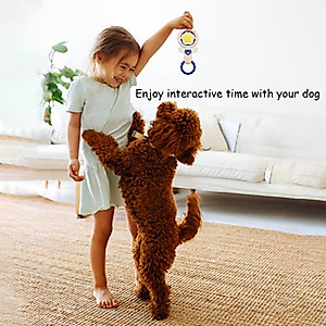 Generic Interactive Dog Toys for Boredom, Durable Dog Squeaky Toys, Dog Chew Toys for Aggressive Chewers Large Breed, Grind Teeth Clean Tartar Solve Pet Oral Problems, pink, blue, yellow, white