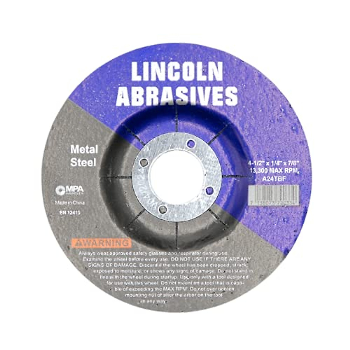 50 Pack Grinding Wheels 4.5" x 1/4" x 7/8" for Metal