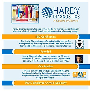 Blood Agar, 10 Percent Sheep Blood in Tryptic Soy Agar (TSA) Base, 15x100mm Plate, Order by the Package of 10, by Hardy Diagnostics