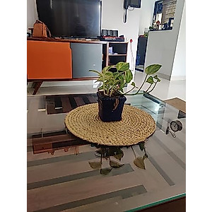 RSGM Braided Jute Placemats 35 Cm Round - Dining Table, Bed Side/Centre Table