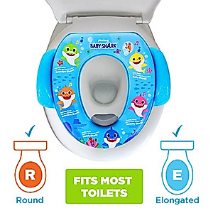 Pinkfong Baby Shark 2 Piece Essential Potty Training Set - Soft Cushion, Baby Potty Training, Safe, Easy to Clean, Step Stool