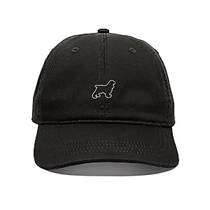 Daxton Dog Breeds Baseball Dad Hat Unstructure Low Profile Strapback, Cocker Spaniel Dog, Black Hat