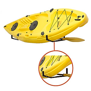 Wallmaster Kayak Storage Hooks Hangers, Adjustable Kayak Garage Storage Rack Wall Mount 1 Set of 2 Heavy Duty Hooks for Canoe, Kayak, Paddle Board, Surfboard, Snowboard