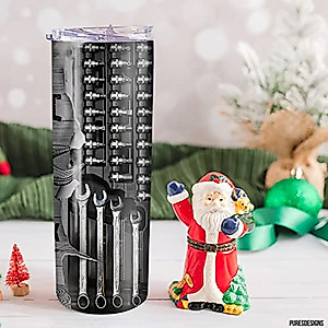 Mechanic Tools Box Motivational Car Love Funny Tumbler Cup Best Gift For Mens, Dad, Plumber Handyman - Double Wall Vacuum Thermos Insulated Travel Coffee Mug 20oz With Lid